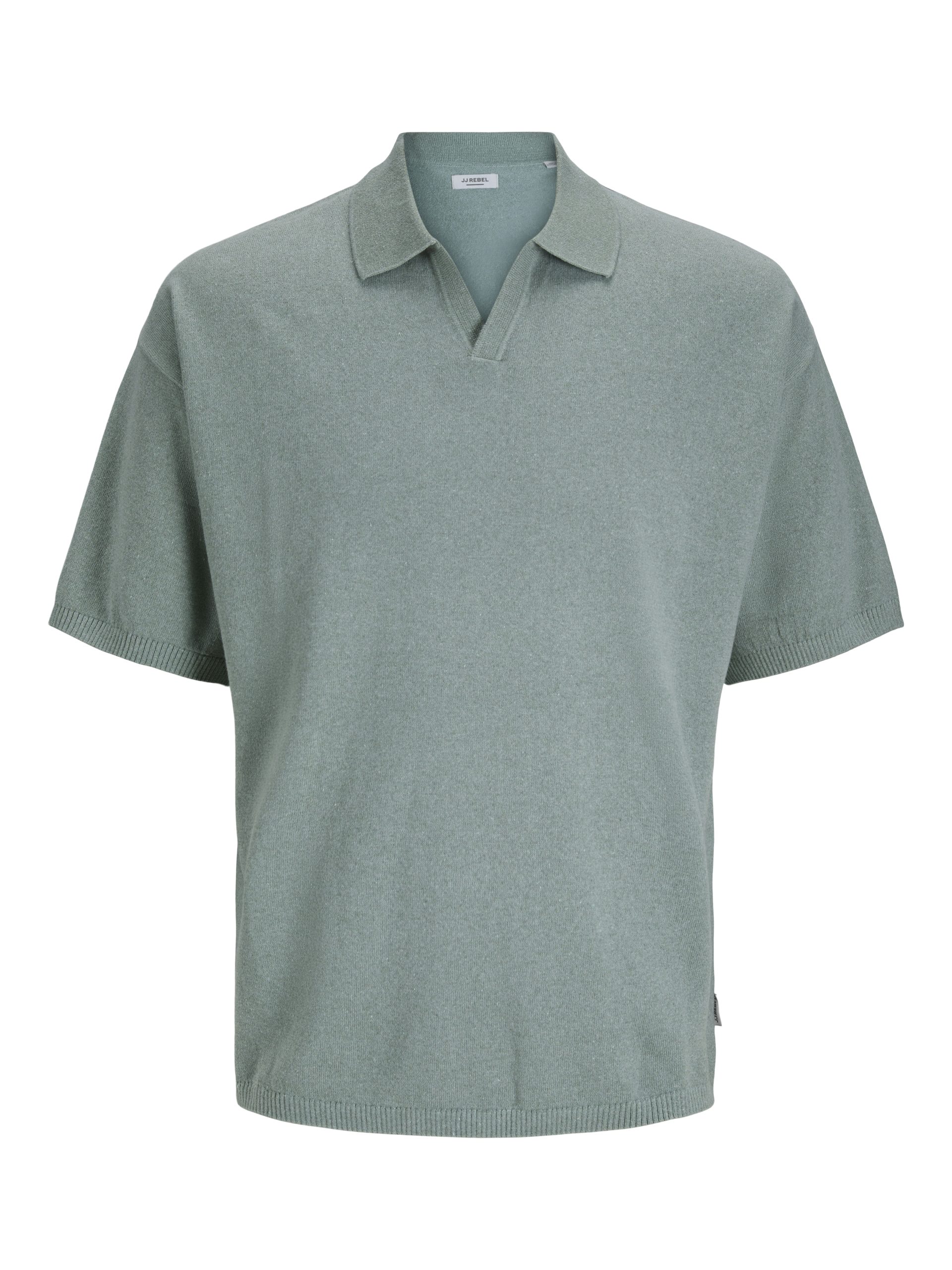 JREBCALLUM KNIT SPLIT NECK-Desert Sage - Nordic Fashion Outlet