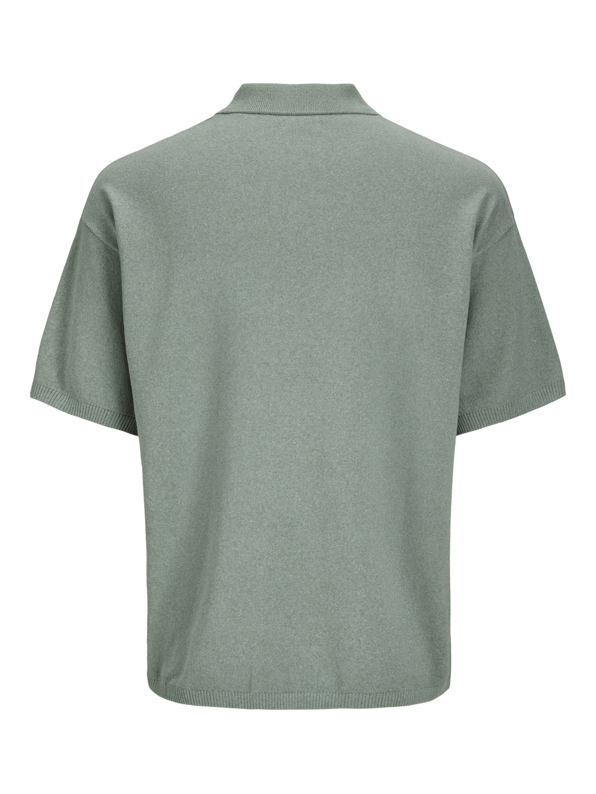 JREBCALLUM KNIT SPLIT NECK-Desert Sage - Nordic Fashion Outlet