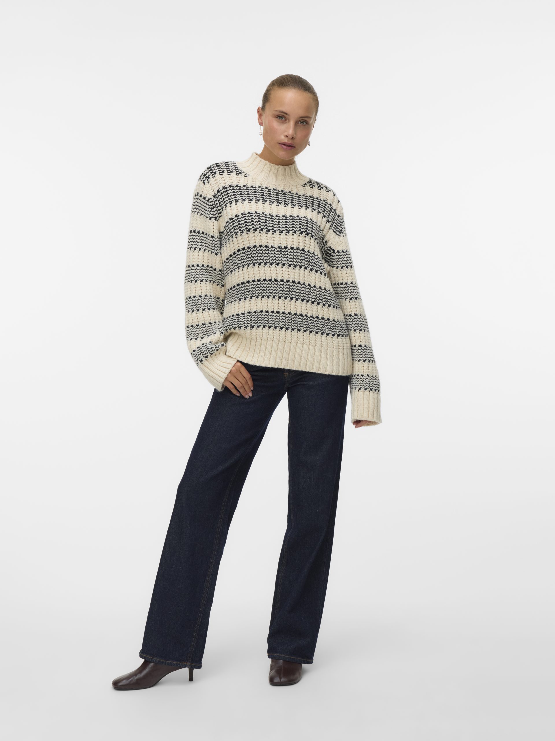 VMSKYE LS HIGHNECK PULLOVER GA-Birch - Nordic Fashion Outlet